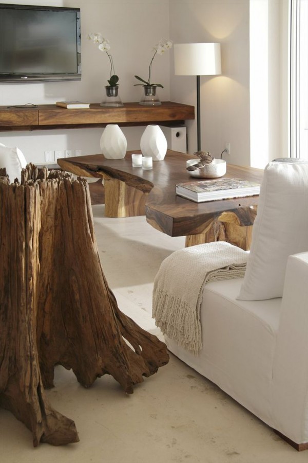 Bring Nature Home with Stylish Tree Trunk Furniture and Features