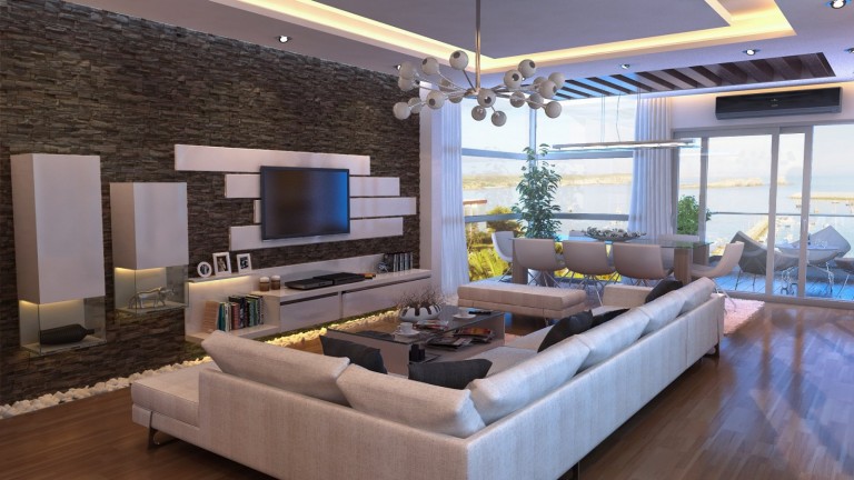 Impressive Modern Home: Smooth Wood & Rugged Stone Blend